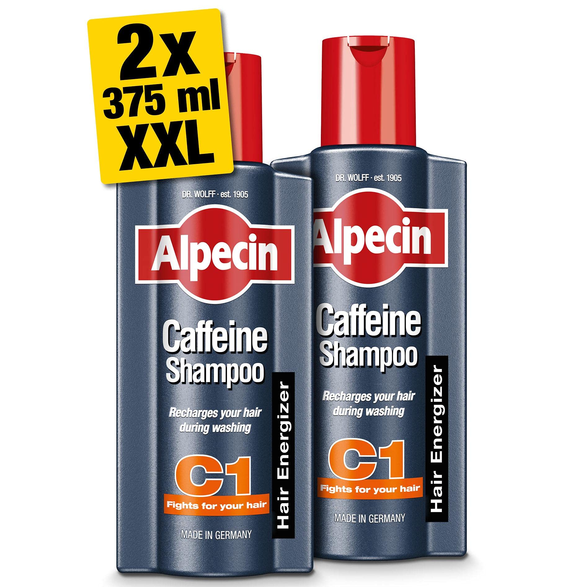 Alpecin Caffeine Natural Hair Shampoo 375ml x2 - Made in Germany – NONMIC